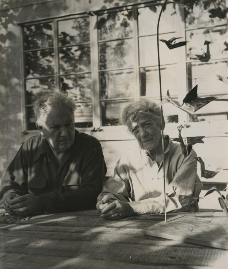 Calder with his mother (c. 1950) | Calder Foundation