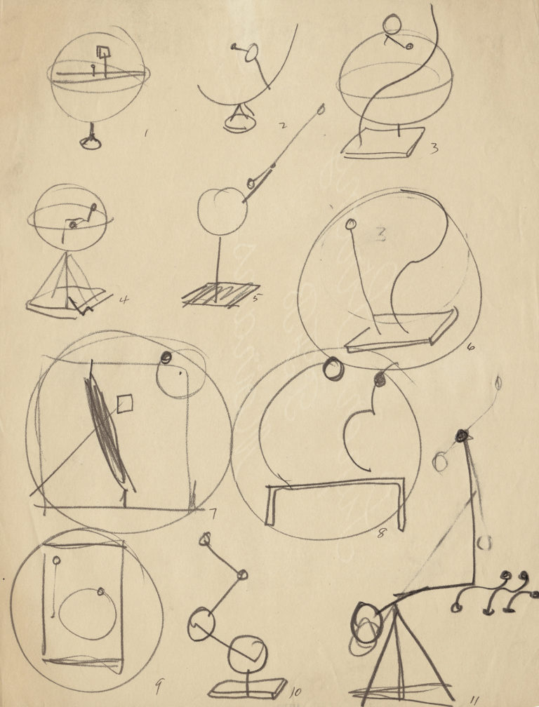 Inventory drawing for Julien Levy Gallery (1932) | Calder Foundation