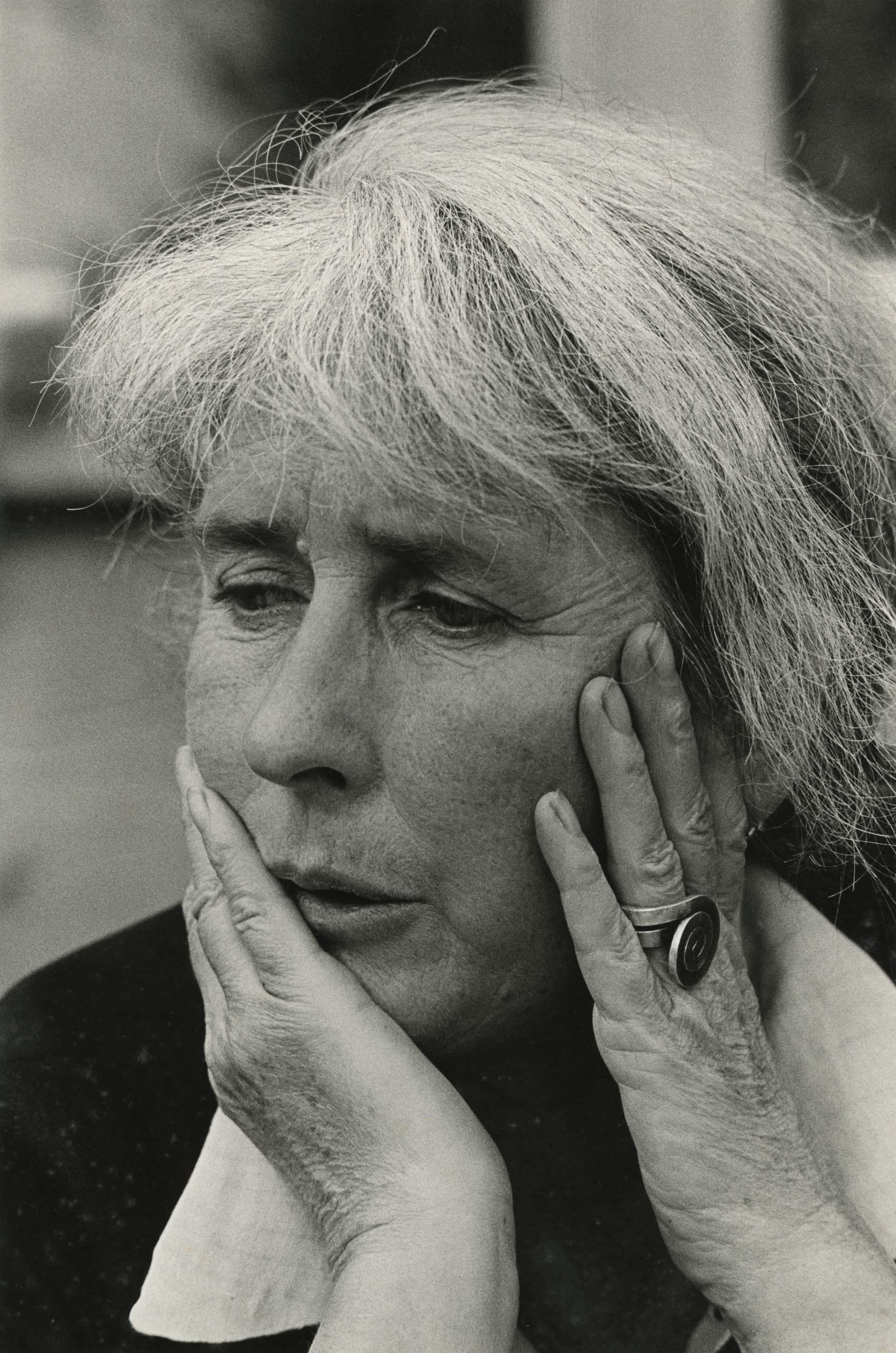Louisa Calder wearing a Calder ring (c. 1963) | Calder Foundation