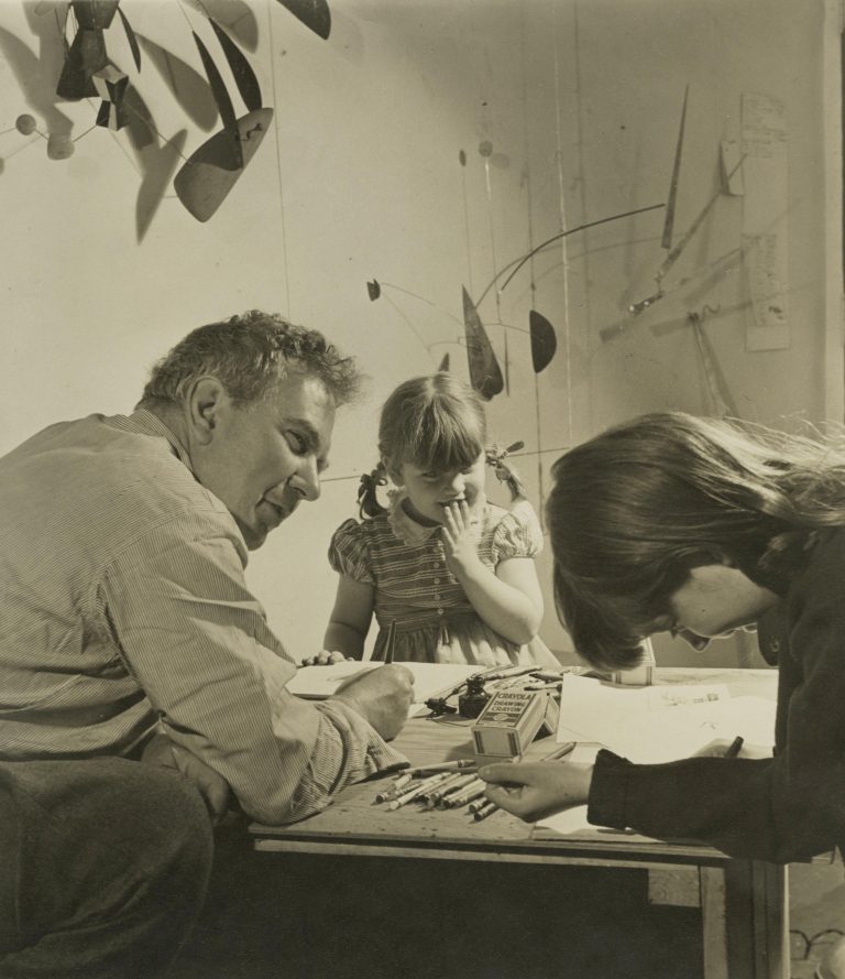 Calder with daughters Mary and Sandra Calder (1944) | Calder Foundation